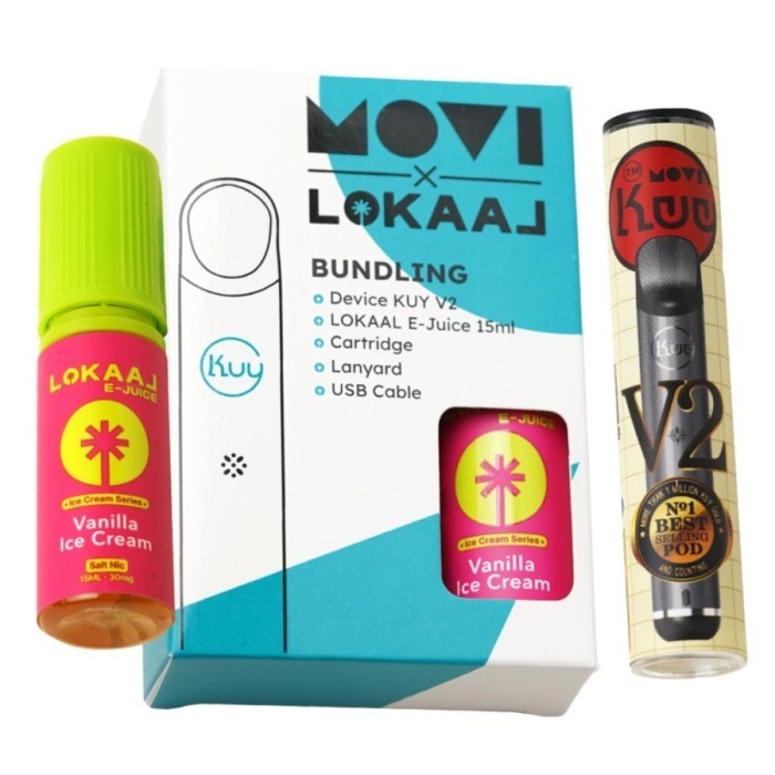 Jual BUNDLE STARTER PACK KUY V2 POD KIT WITH LOKAAL LIQUID BY MOVI X ...