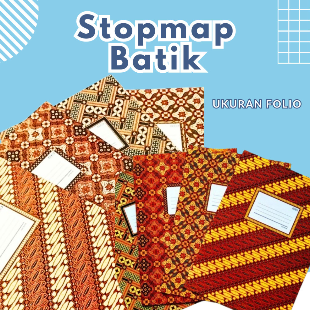 Jual (5 Pcs) Stop Map Batik / Map Kertas Tebal Batik Folio / Map Batik ...
