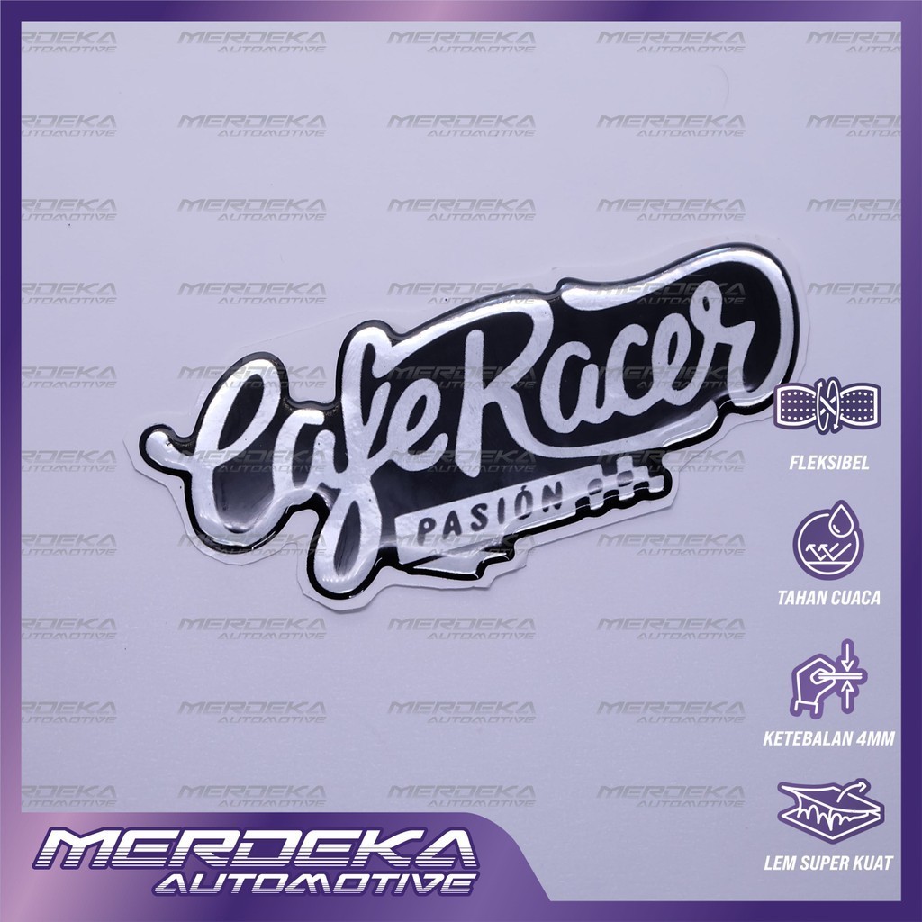 Jual emblem motor custom cafe racer / emblem tangki motor cafe racer ...