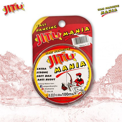Jual Tali Pancing Jitu Mania 100 Meter Anti kusut Halus dan Kuat ...