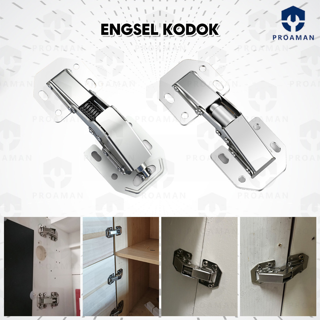 Jual [per PCS] Engsel Kodok 4" Biasa / Normal (Non Hidrolis) Free Skrup ...