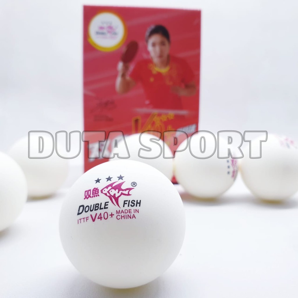 Jual Bola Double Fish V40+ Plus Bintang 3 Star Pingpong Tenis Meja Original | Shopee Indonesia