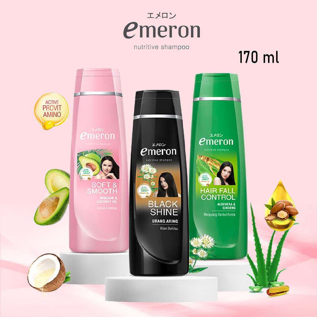 Jual Emeron Nutritive Shampoo Botol 170 ml Perawatan Rambut Lembut ...