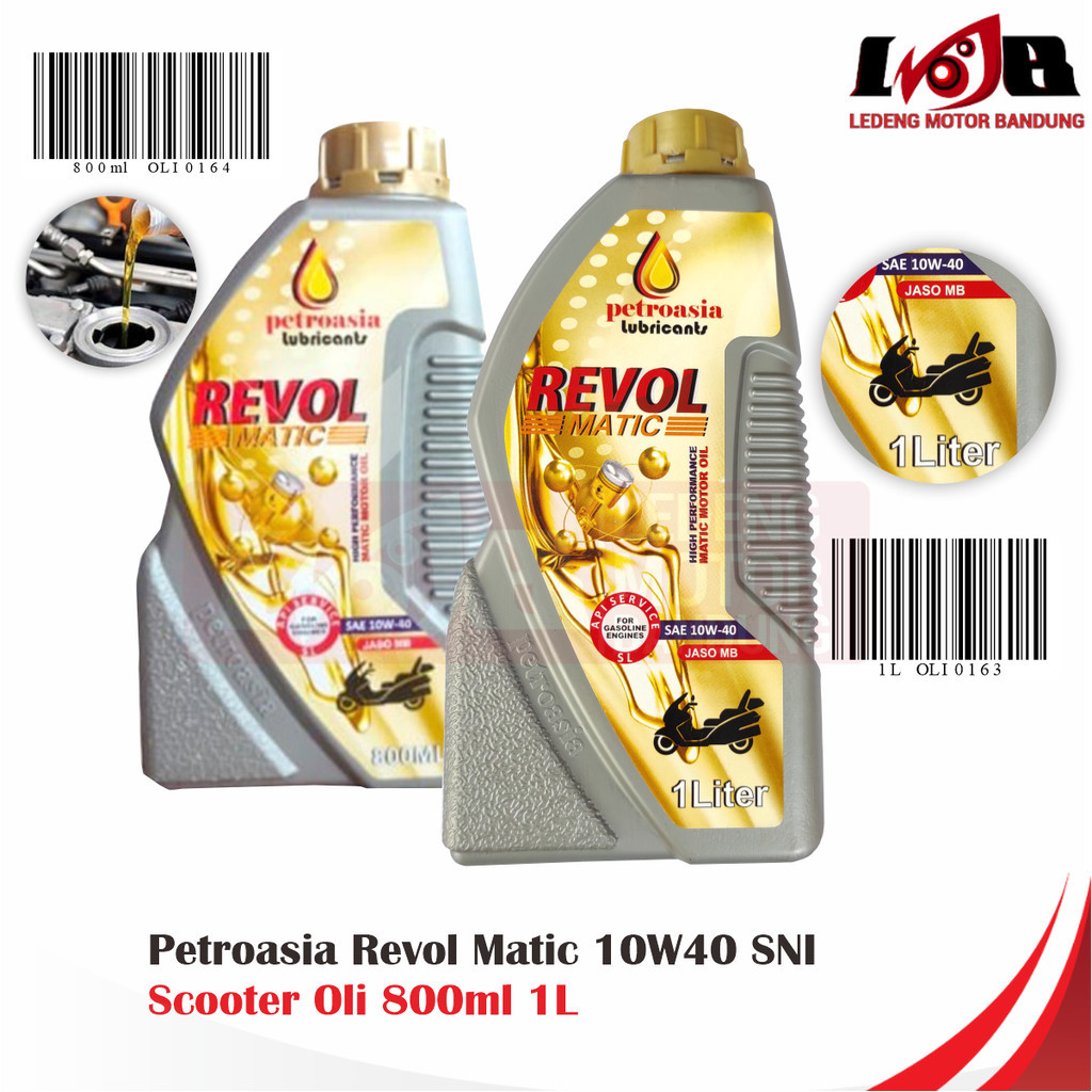 Jual Petroasia Revol Matic 10W40 SNI Scooter Oli 800ml or 1L | Shopee Indonesia
