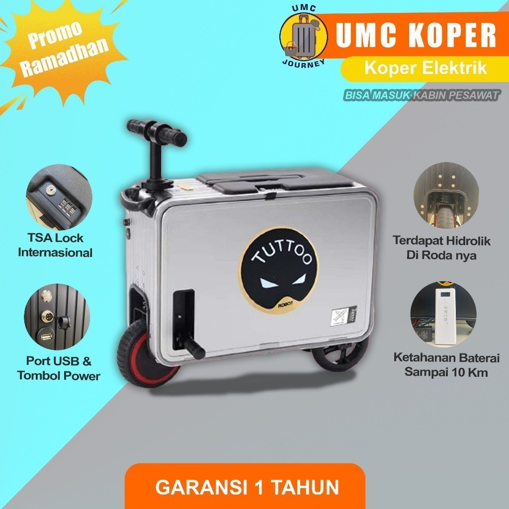 Jual UMC Koper Listrik Skuter Bisa Jalan Kabin Size 20 inch TSA Lock ...
