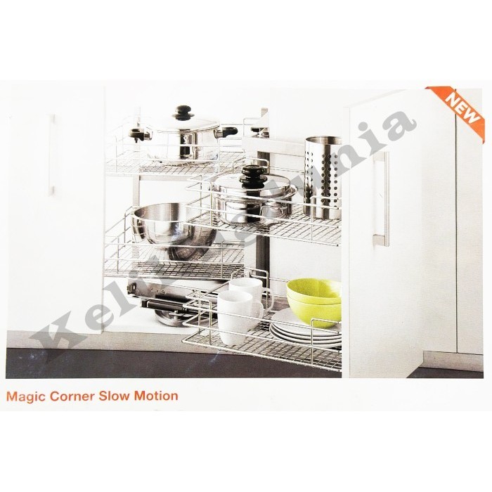 Jual Rak Sudut VITCO Magic Corner Slow Motion 24540 SM Chrome dan ...