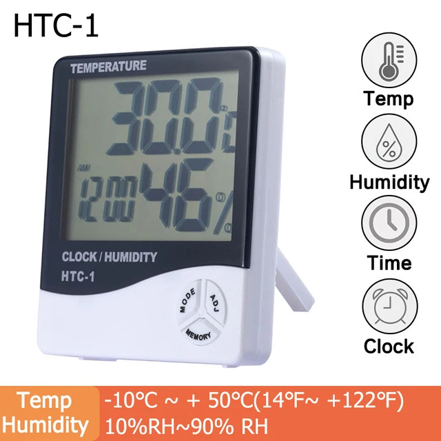 Jual Hygrometer Termometer Ruangan Digital HTC-1 | Shopee Indonesia