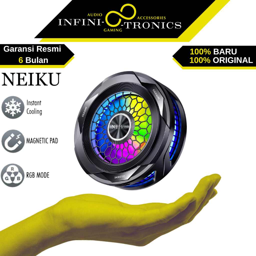 Jual NEIKU NK30 Semiconductor Magnetic and Clip RGB Phone Cooler ...