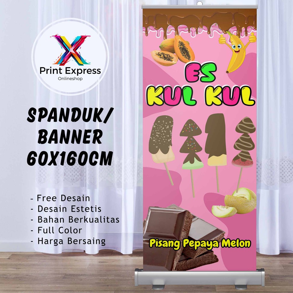 Jual Cetak Spanduk Es Kulkul Pisang Pepaya Melon 60x160 Cm Bisa Rekues ...