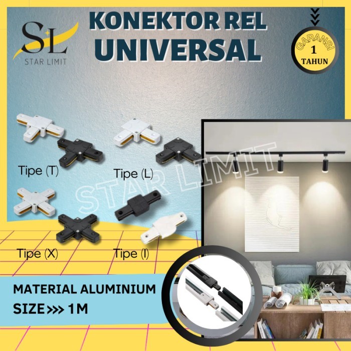 Jual Sambungan Rel Track Universal Penyambung Rel Track Spotlight ...