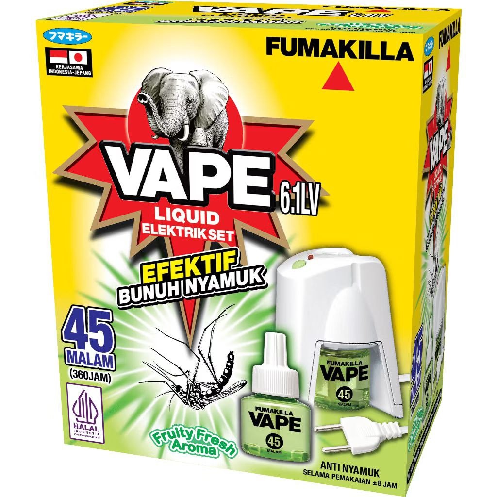 Jual FUMAKILLA Alat Elektrik Liquid SET Alat Plus Reffil 45Malam Obat ...