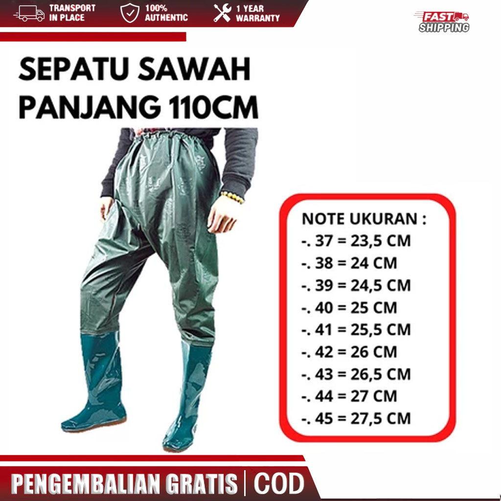 Jual [Rintisanlaut] SEPATU Boot Petani Sawah Panjang Kebun Pertanian ...