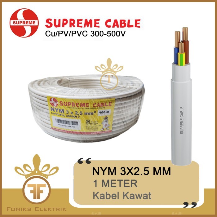 Jual Kabel Listrik Supreme NYM 3x2.5 Meteran Eceran | Shopee Indonesia