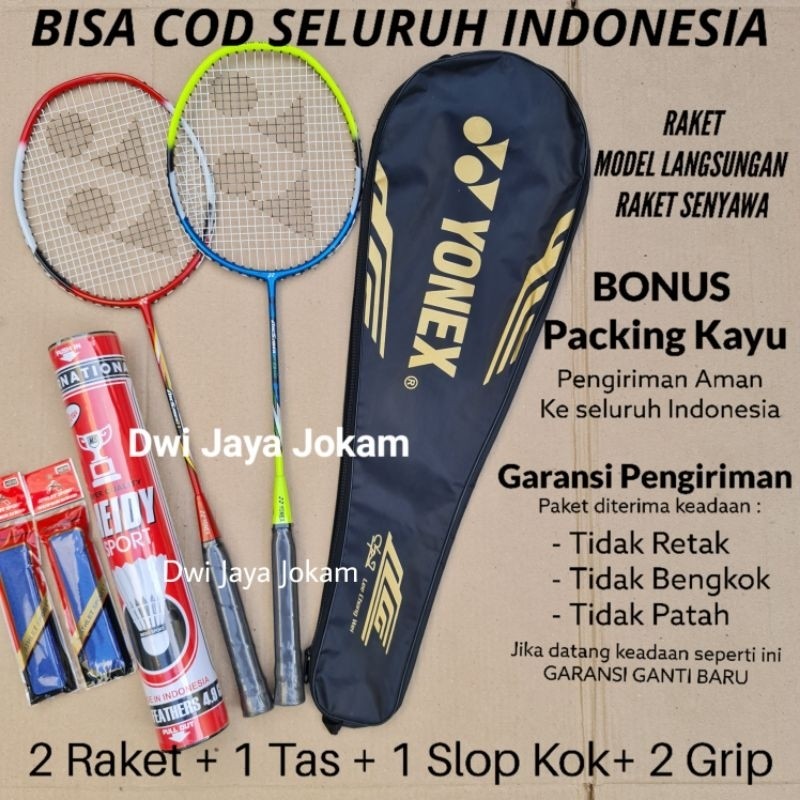 Jual Raket Badminton Lengkap Dengan Tas Shuttlecock Bisa Satuan Bonus ...