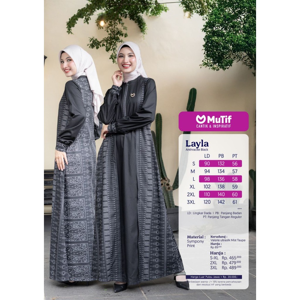 Jual FSH Gamis Mutif Layla (Sarimbit Layla) by Mutif | Shopee Indonesia