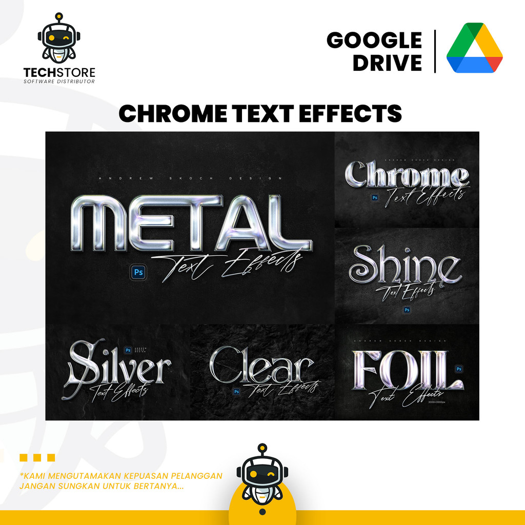 Jual CHROME TEXT EFFECT | PHOTOSHOP | Shopee Indonesia