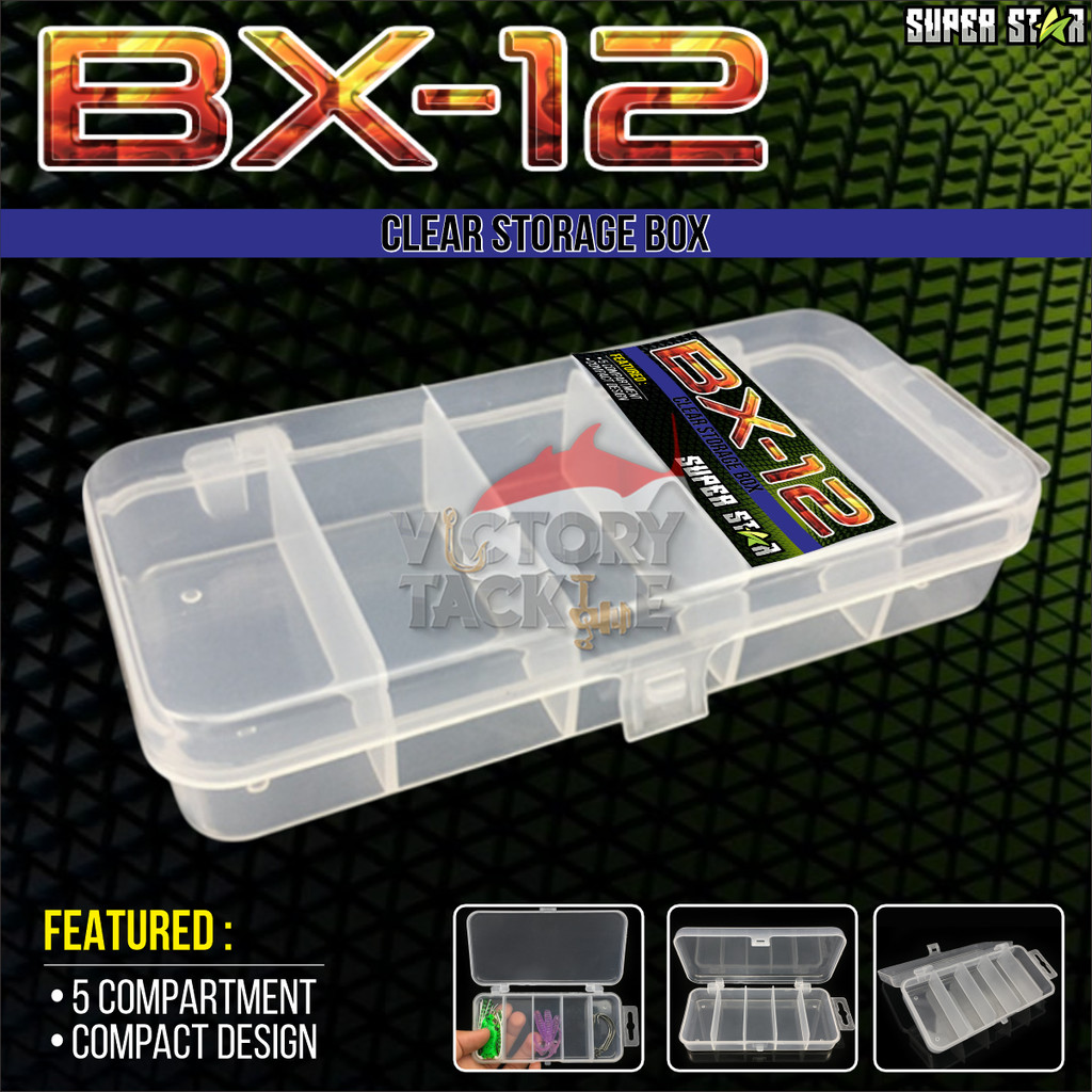 Jual Box Superstar BX-12 BX-18 Clear Storage Box Aksesories Pancing Box Tamiya | Shopee Indonesia
