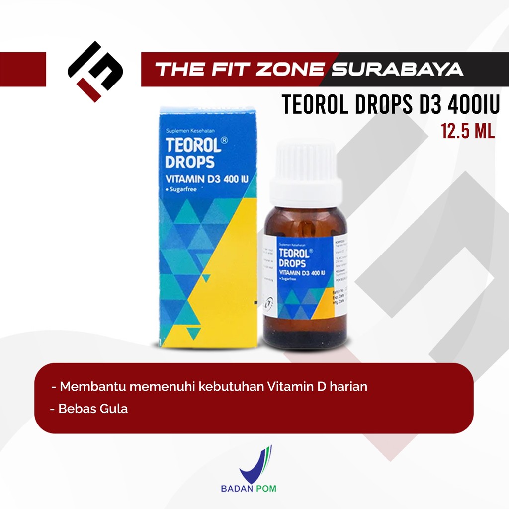 Jual TEOROL Drops Vitamin D3 400 IU 12,5mL Sugar Free Suplemen ...