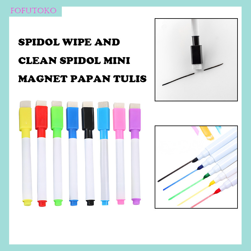 Jual 10 PCS Spidol Papan Tulis 2 IN 1 White Board Dengan Penghapus ...