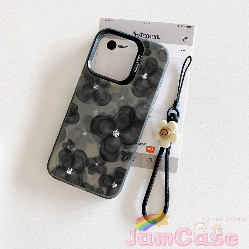 Jual case iPhone 13 Gelang bunga hitam Casing ponsel cocok untuk iPhone ...