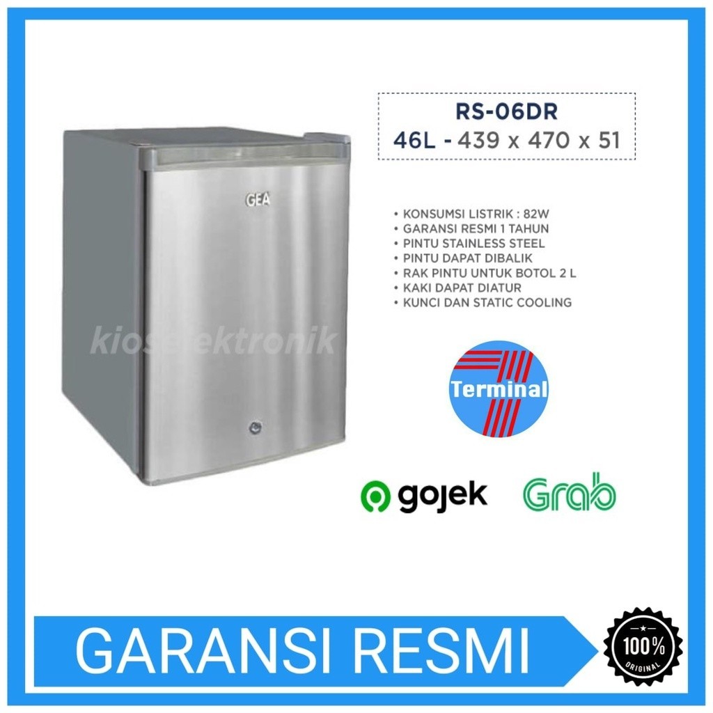 Jual GEA Mini Bar RS-06DR Kulkas Portable [1 Pintu] | Shopee Indonesia