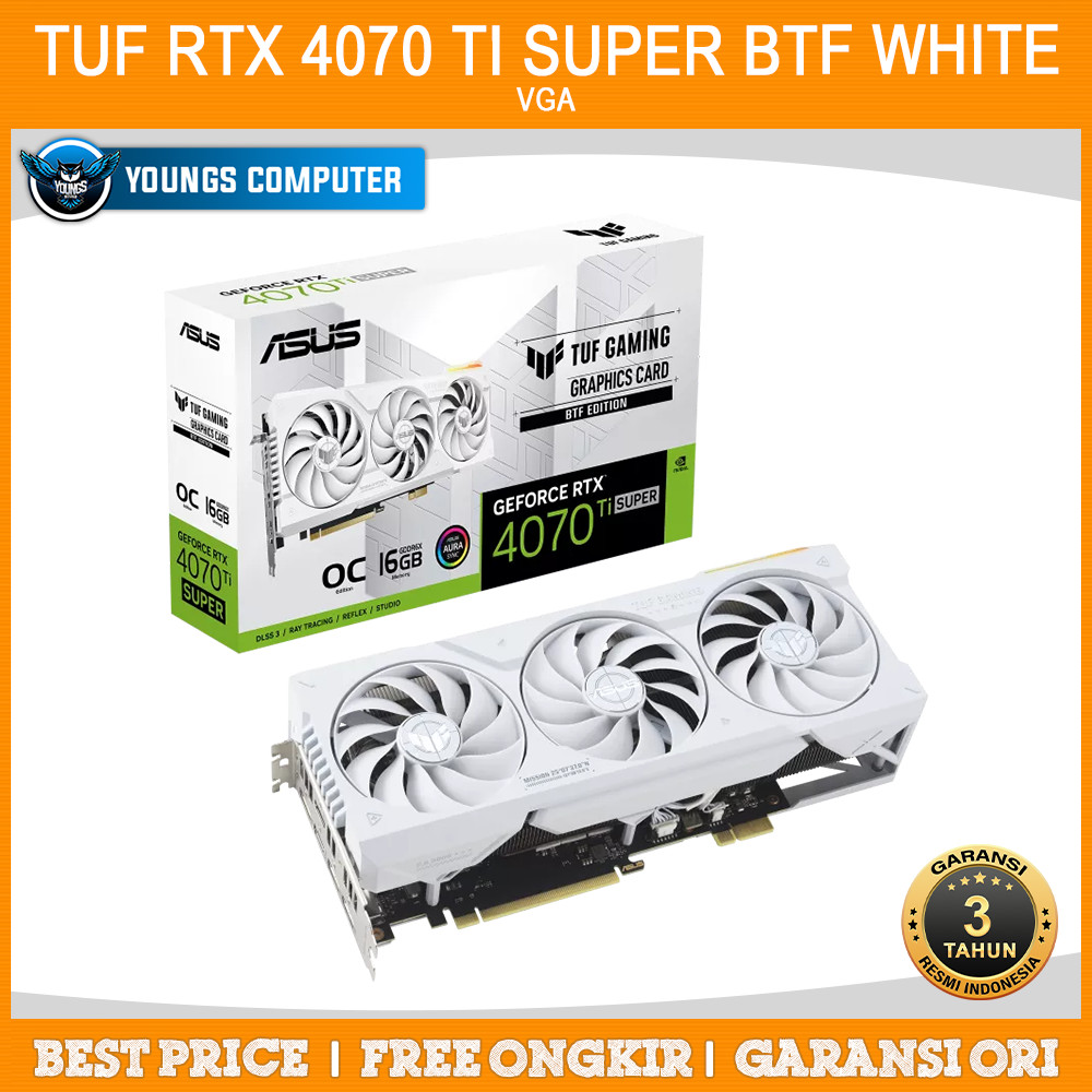 Jual VGA ASUS RTX 4070 Ti SUPER BTF White TUF Gaming OC 16GB GDDR6X ...