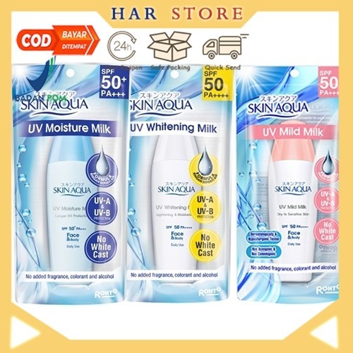 Jual SKIN AQUA UV Whitening / Moisture Milk 40Gr || Whitening ...