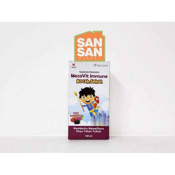 Jual MecoVit Immune Bocah Sehat Rasa Raspberry 100 ml vitamin anak ...