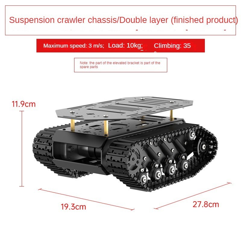 Jual 10KG Load Strong Shock Absorption Tank Chassis with Motor ...