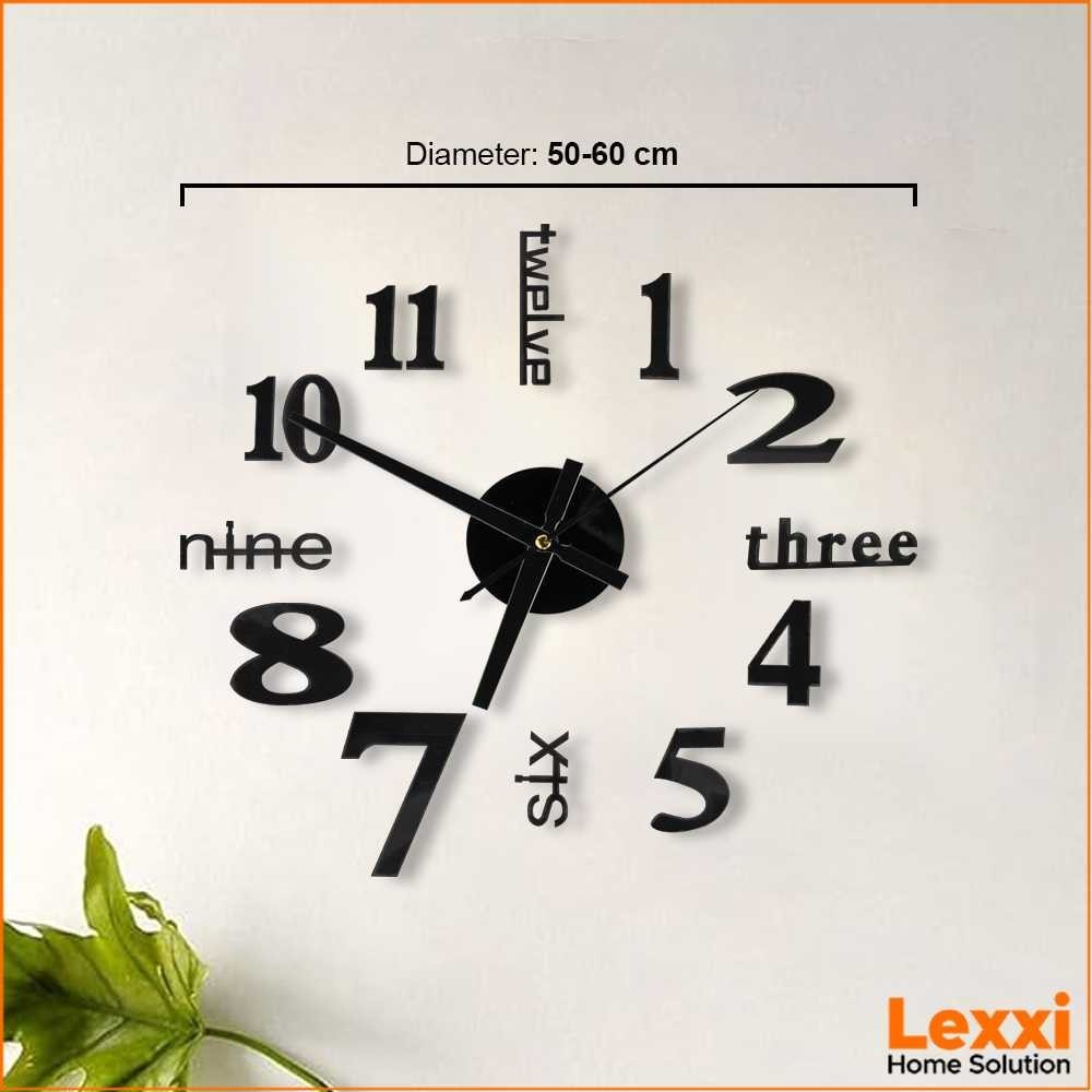 Jual LX - Jam Dinding DIY Giant Wall Clock 50-60cm Model English Word ...