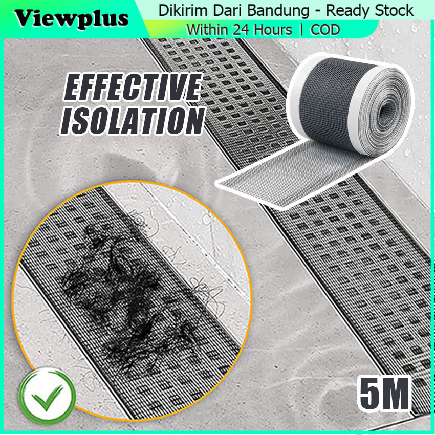 Jual 5Meter DIY Stiker Saringan Rambut Hair Catcher Disposable Shower ...