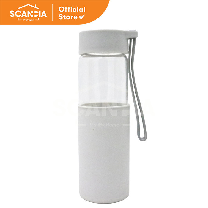 Jual SCANDIA Botol Minum Bottle Glass Portable B&W Less White (5726 ...