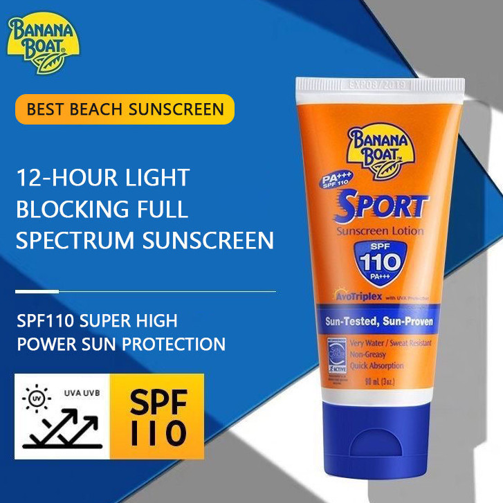 Jual Banana Boat Sunscreen 90ML /Banana Boat Sport Sunscreen SPF 110 PA ...