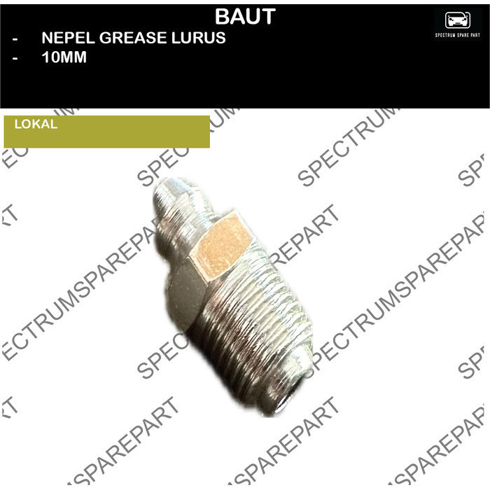 Jual BAUT NEPEL GREASE / NEPEL GEMUK 10MM LURUS | Shopee Indonesia