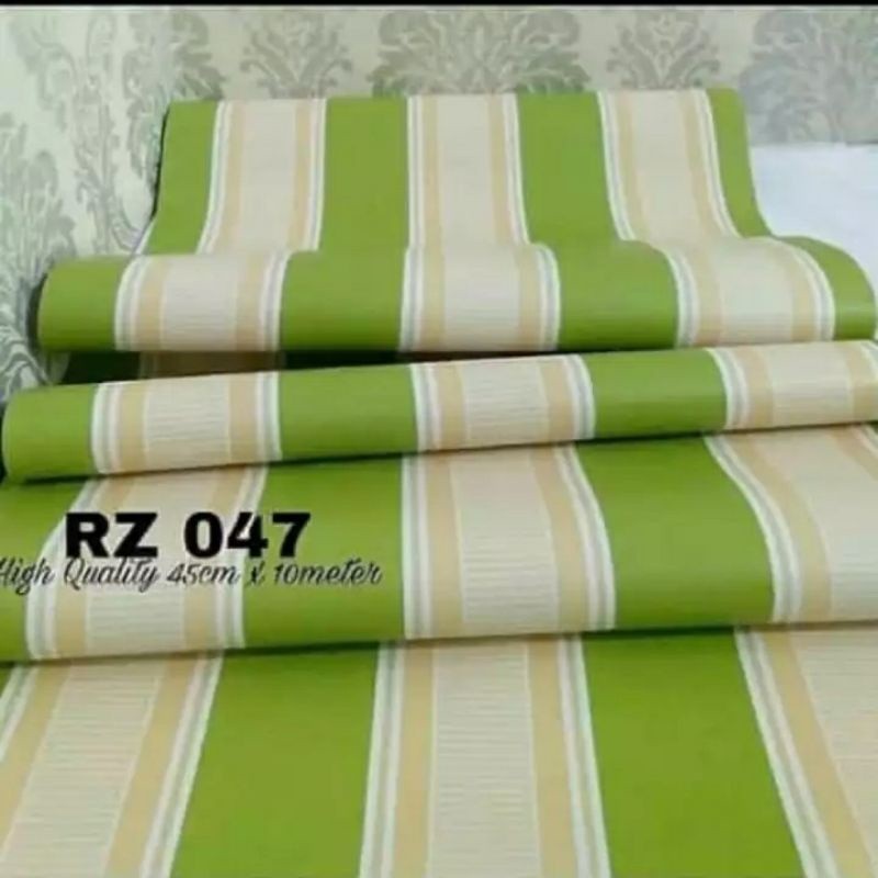 Jual Wallpaper Dinding Salur Hijau 10m X 45cm | Shopee Indonesia