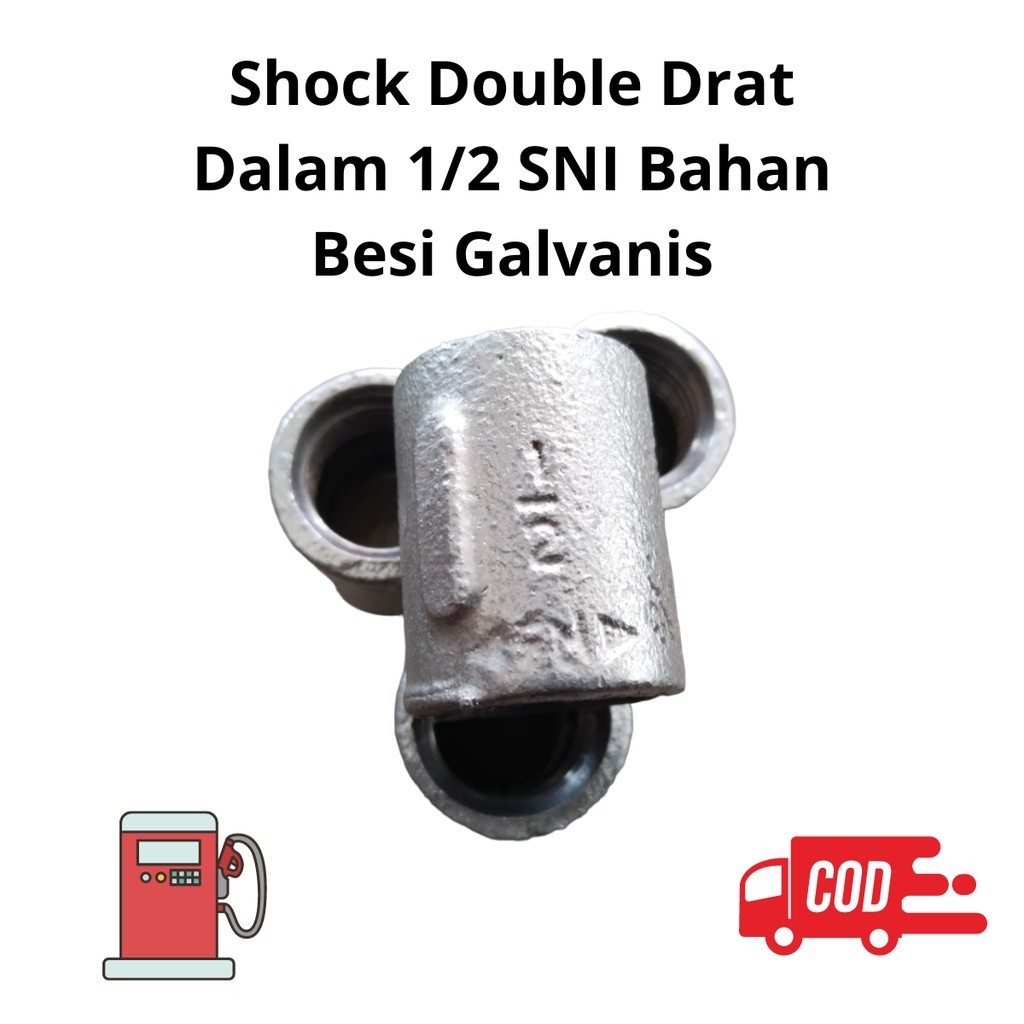 Jual Shock Double Drat Dalam 1/2 SNI Bahan Besi Galvanis Untuk ...