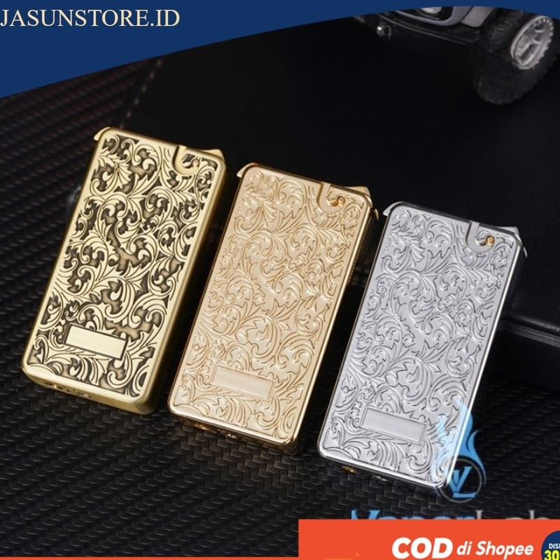 Jual korek api klasik roda batu gas lighter vintage antik motif batik ...