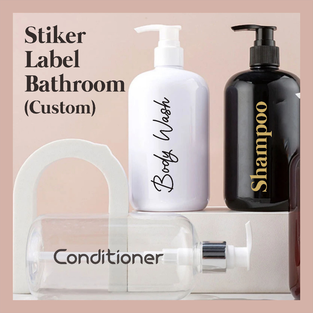 Jual Stiker Label Bathroom Custom Keren Viral Stiker Tulisan Shampoo ...