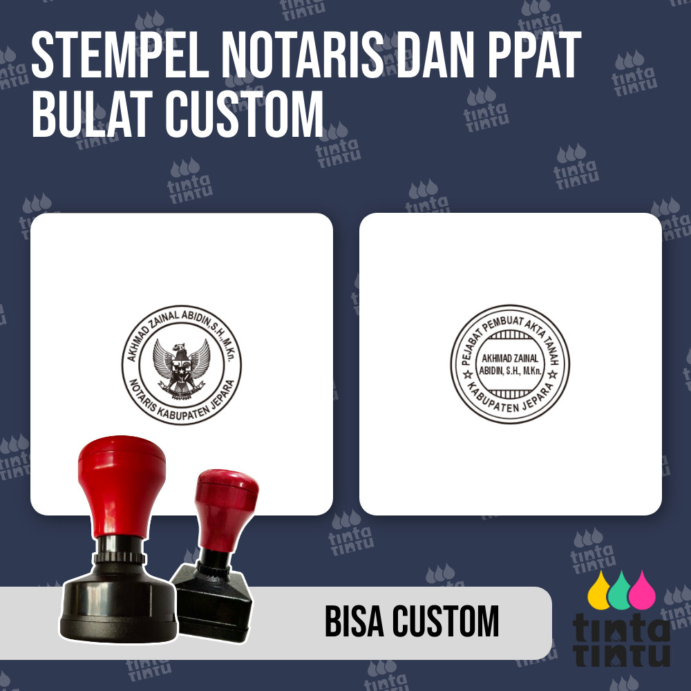 Jual Stempel Notaris dan PPAT Bulat Custom | Shopee Indonesia
