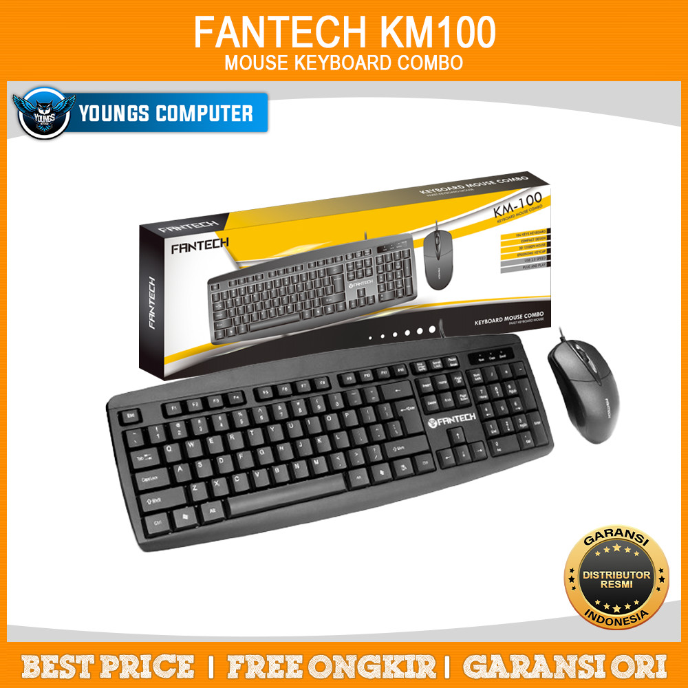 Jual FANTECH KM100 Office Keyboard Mouse Combo Bundle KM-100 | Shopee ...