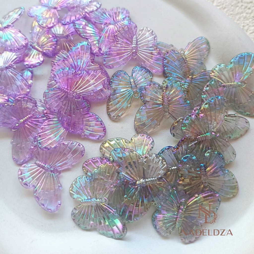 Jual Manik Mote Charm Kupu-kupu AB (25gr) TERMURAH | Shopee Indonesia