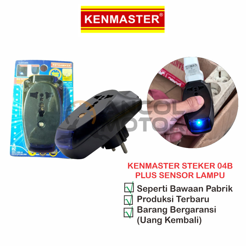 Jual Kenmaster Steker Listrik Colokan 2 Lubang 04B Stop Kontak Adaptor ...