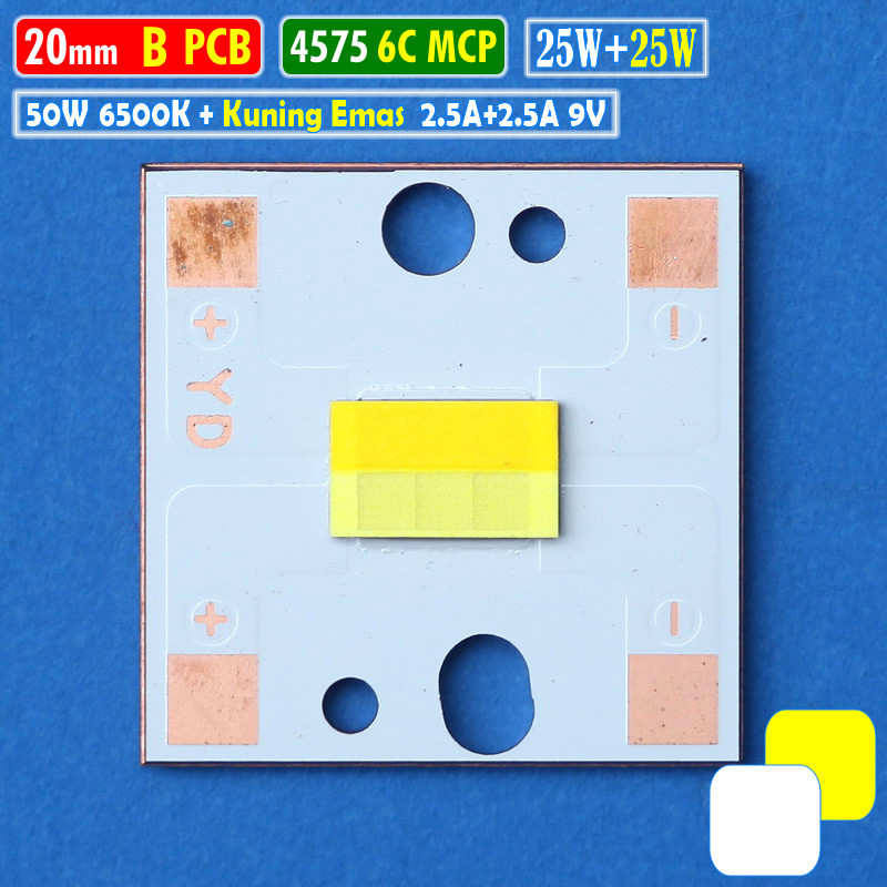 Jual MCP B 4575 20mm 50W 6C Dual Kuning Putih LED Projie Dakar RTD AES ...