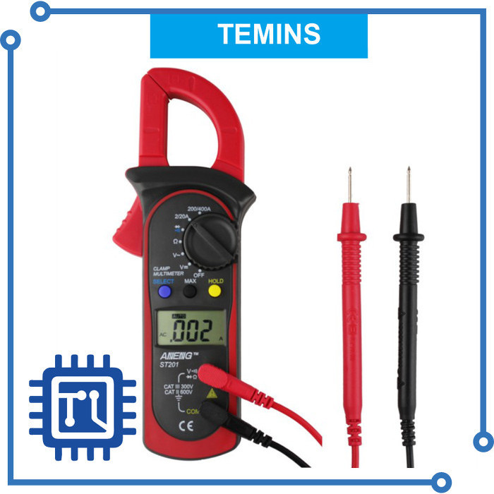 Jual ST201 Tang Ampere 400A AC Digital Clamp Meter | Shopee Indonesia