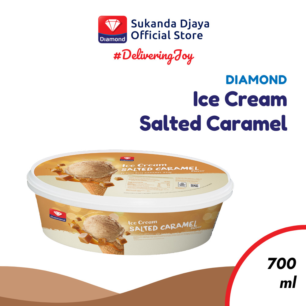 Jual Diamond Ice Cream Salted Caramel 700 Ml | Shopee Indonesia