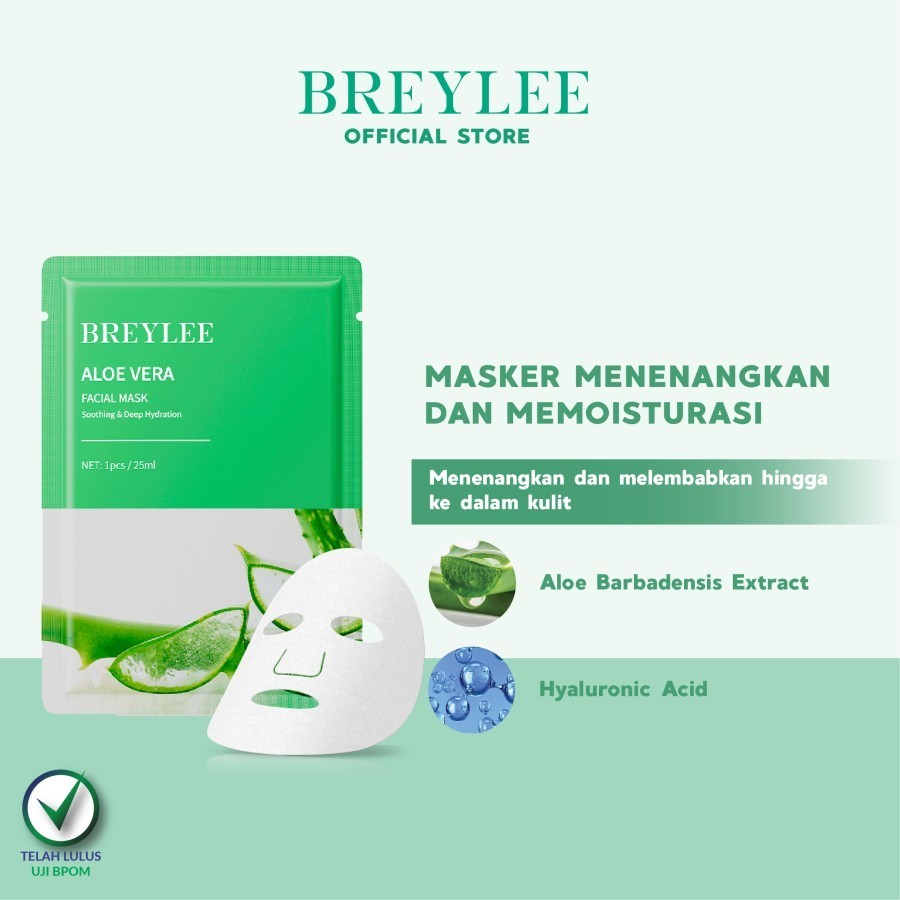 Jual BREYLEE Sheet Mask - 1pc - Aloe Vera | Shopee Indonesia