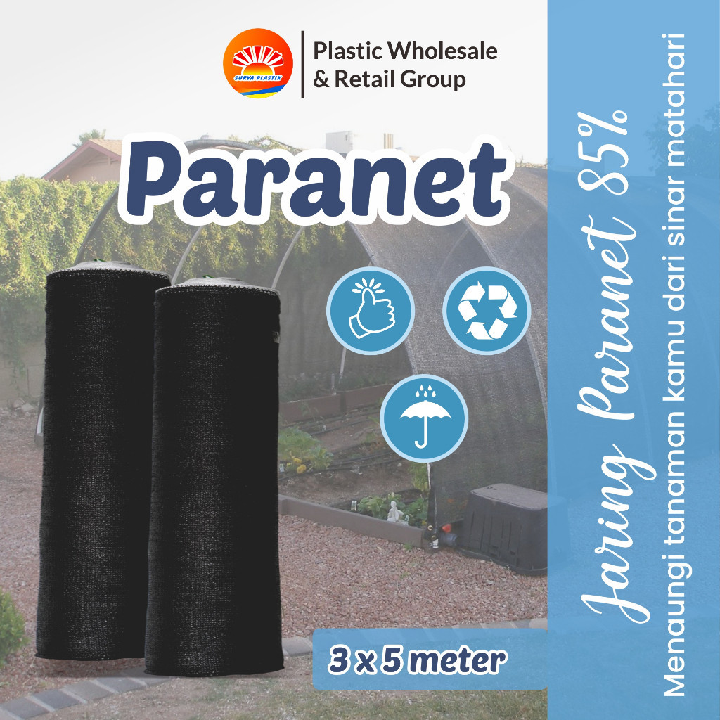 Jual Paranet tanaman/Jaring paranet 70% Rajut segitiga Ukuran 3x5 meter ...