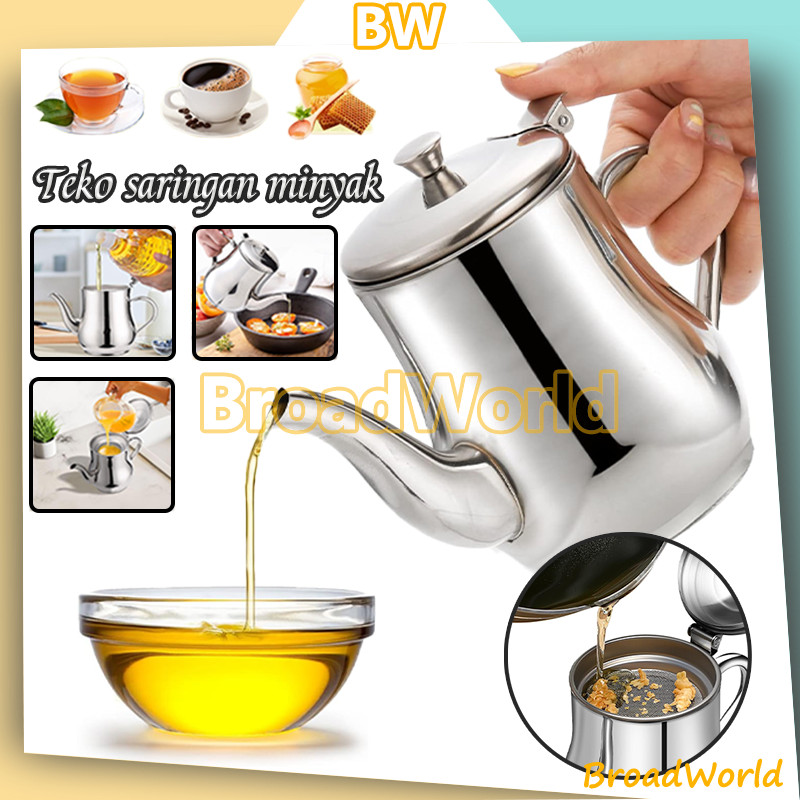 Jual Pot penyaring /Stainless Steel Kitchen Oil Pot stainles/Teko Teh ...