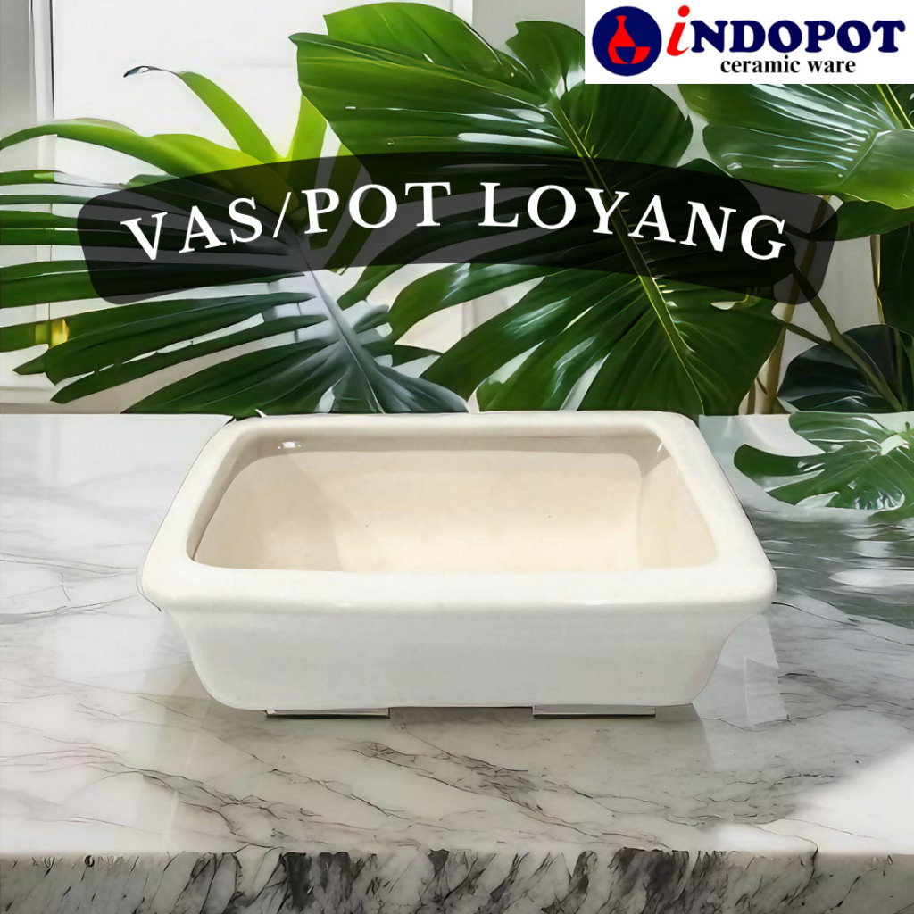 Jual Vas Pot Bunga Keramik Model Loyang untuk tanaman Hias / Hidup ...
