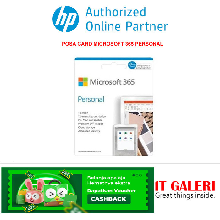 Jual Software Microsoft Office 365 Personal 2019 2021 POSA CARD ...